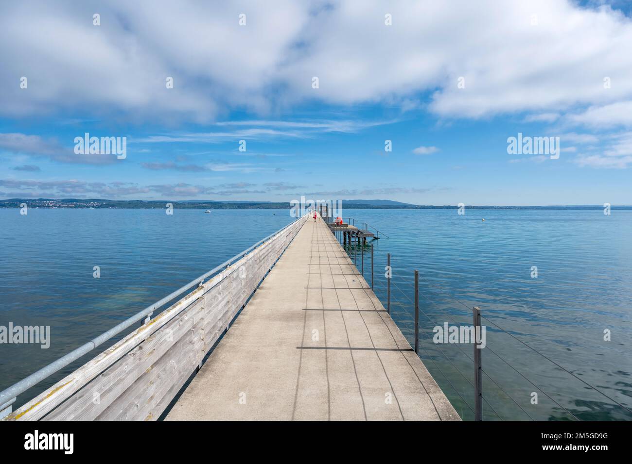 At 270 metres, the longest jetty on Lake Constance, Altnau, Canton ...