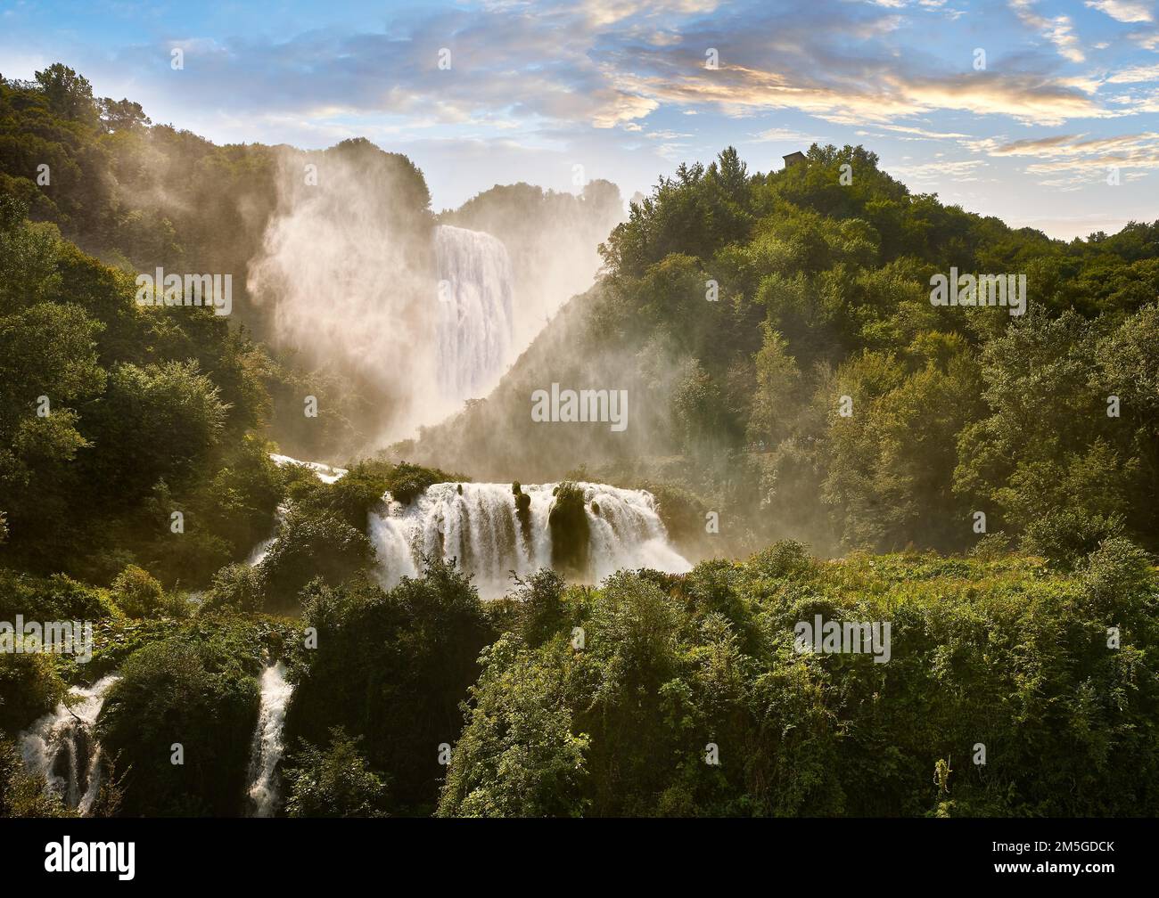 Cascata delle Marmore (Marmore Falls), part of a Roman land drainage ...