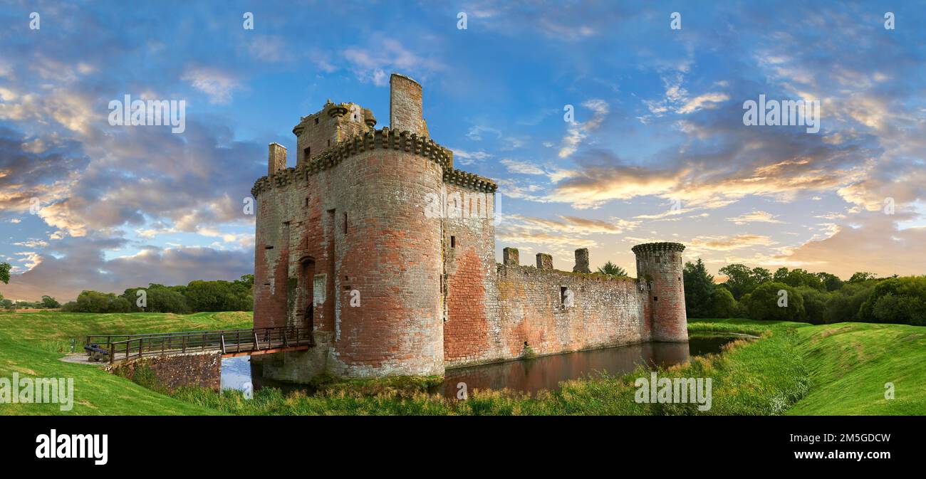 Exterior of Caerlaverock Castle, Dumfries Galloway, Scotland, United ...