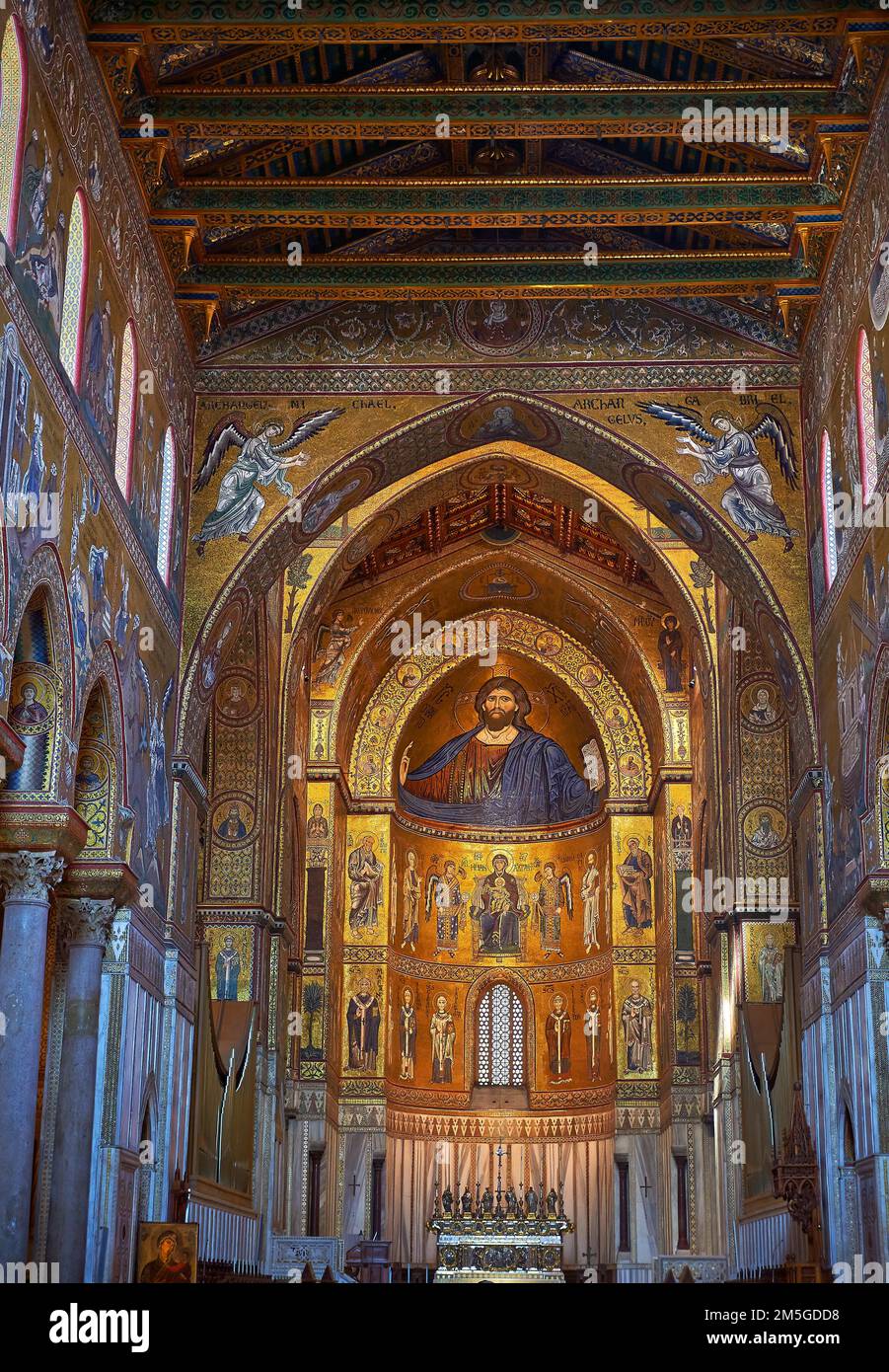 Byzantine mosaics christ pantocrator cathedral hi-res stock photography ...