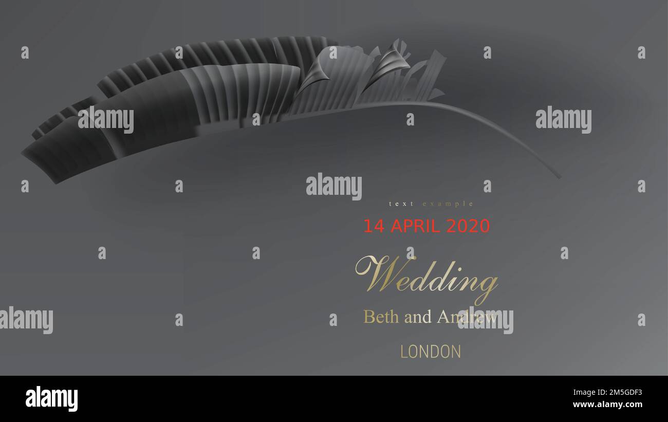 Tropical black gold leaves on dark background vector. Beautiful ...