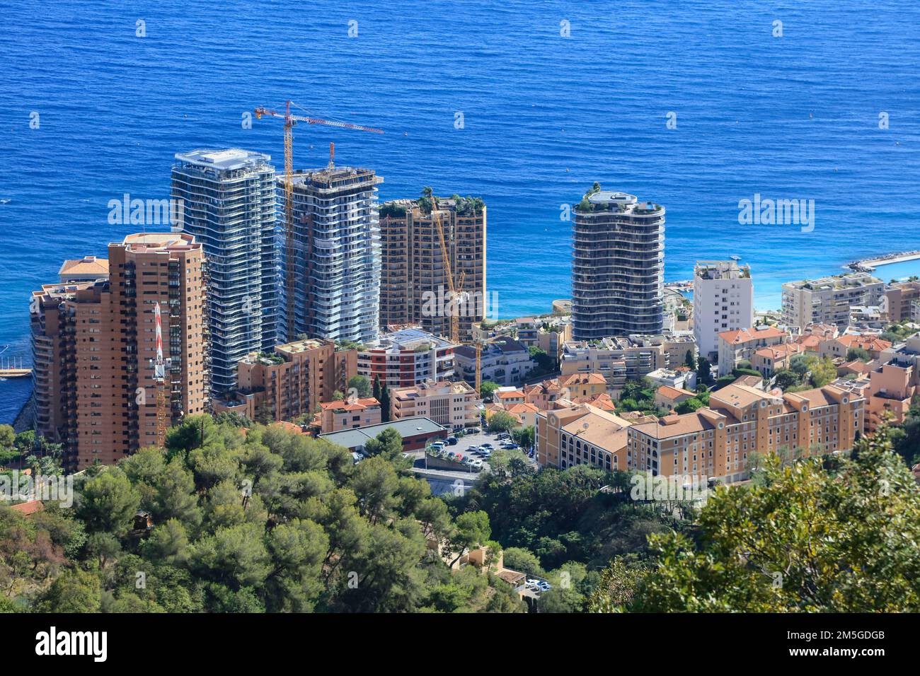 Easternmost part of the Principality of Monaco at the Monte Carlo Bay ...