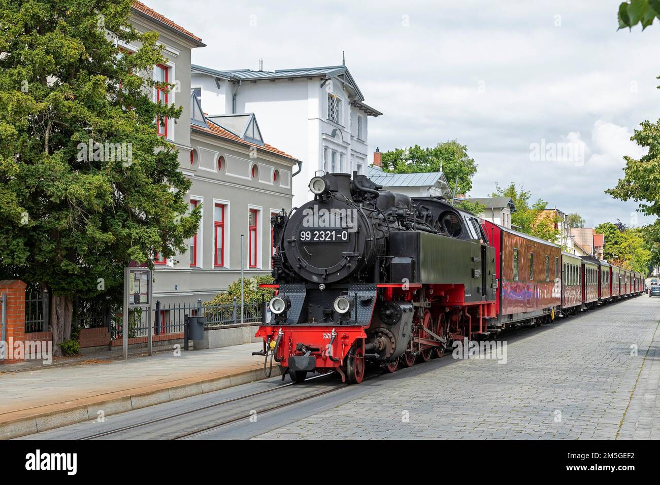 Molli steam train, town centre, Bad Doberan, Mecklenburg-Western ...