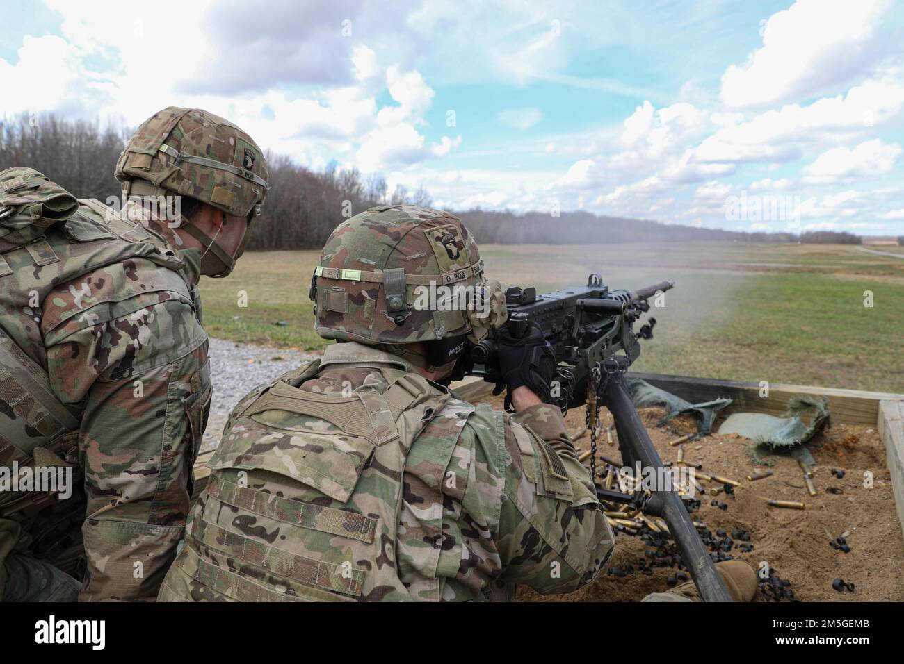 Capt. Garret Dillon (left) served as the spotter for Staff Sgt. Dylan ...