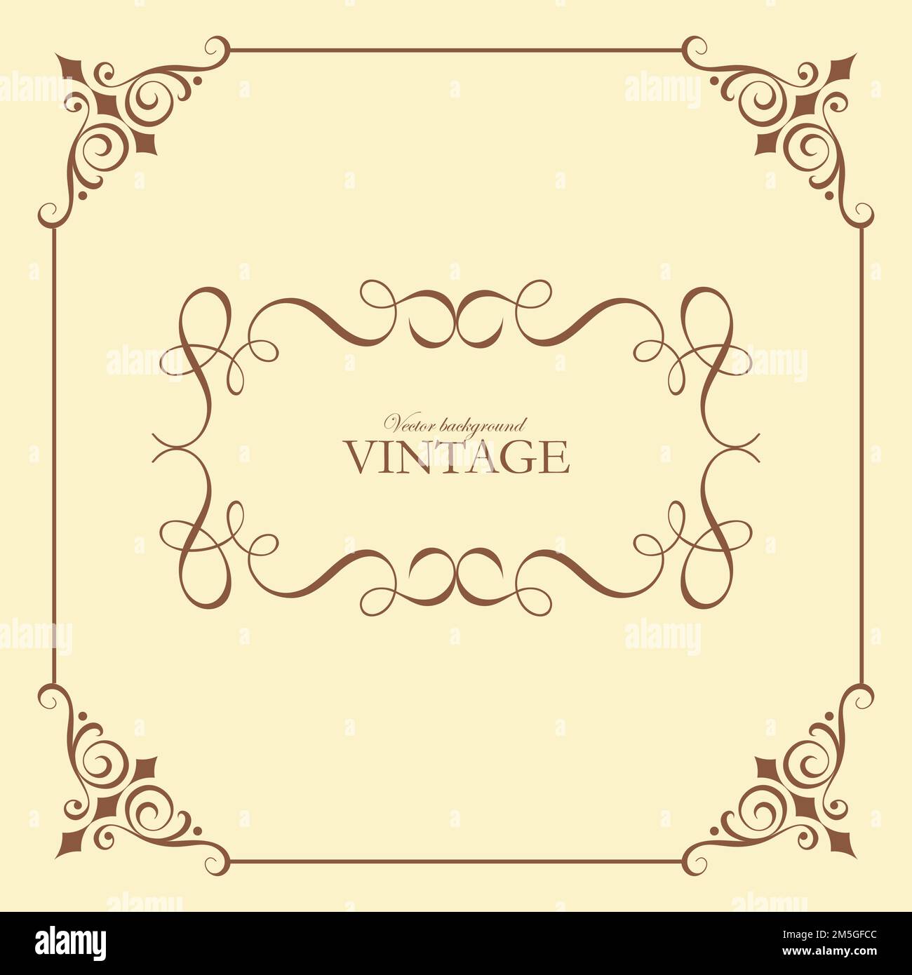 Calligraphy ornamental decorative frame vector Stock Vector Image & Art ...