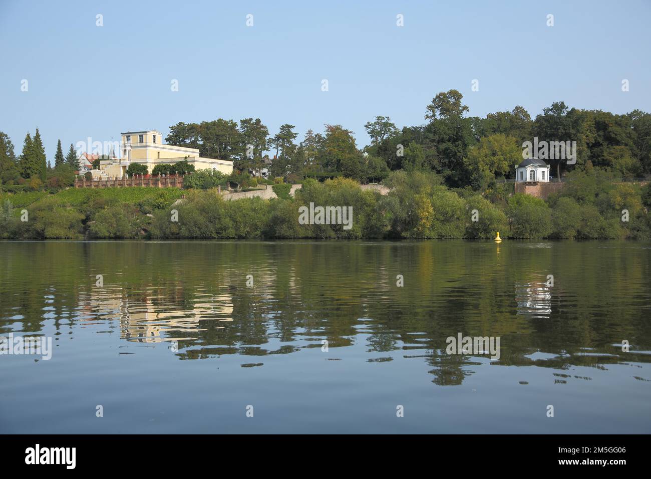 View over the Main River of the Roman Villa Pompejanum and Breakfast ...