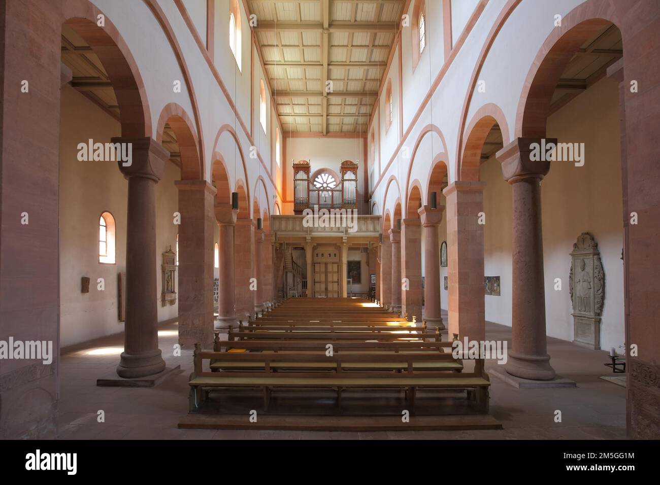 Interior view of Carolingian monastic complex Church of St. Michael and ...