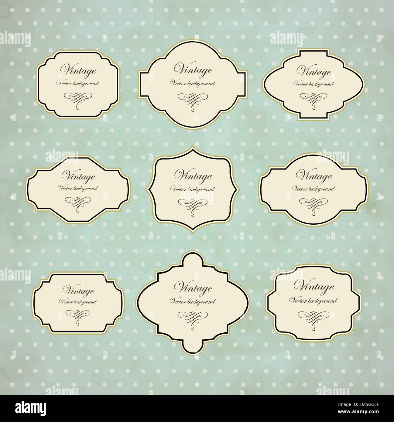 Vintage frames vector set background Stock Vector Image & Art - Alamy