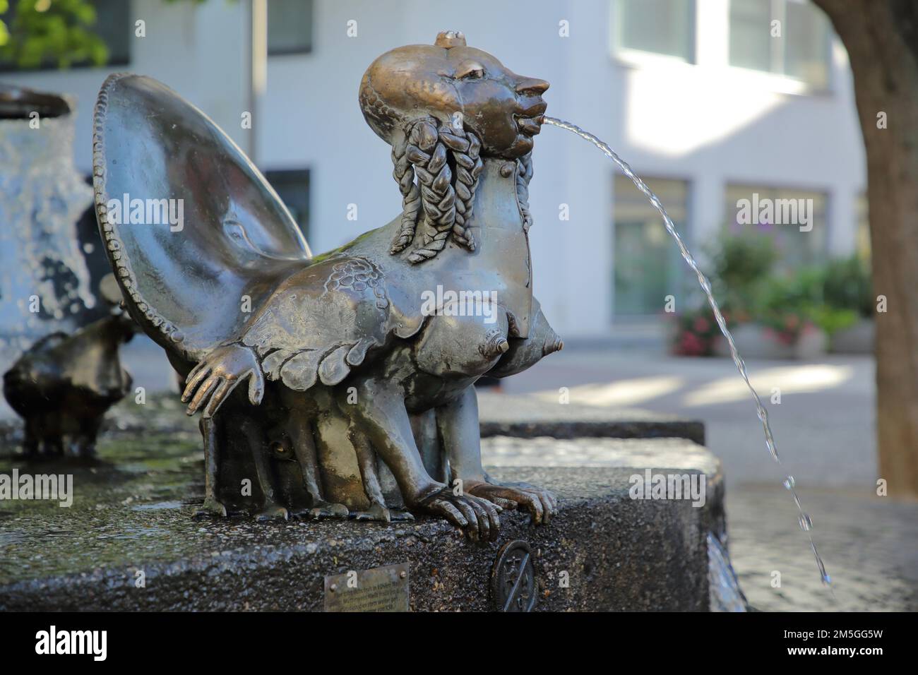 Mythical creature with bird and woman Figure from the ...