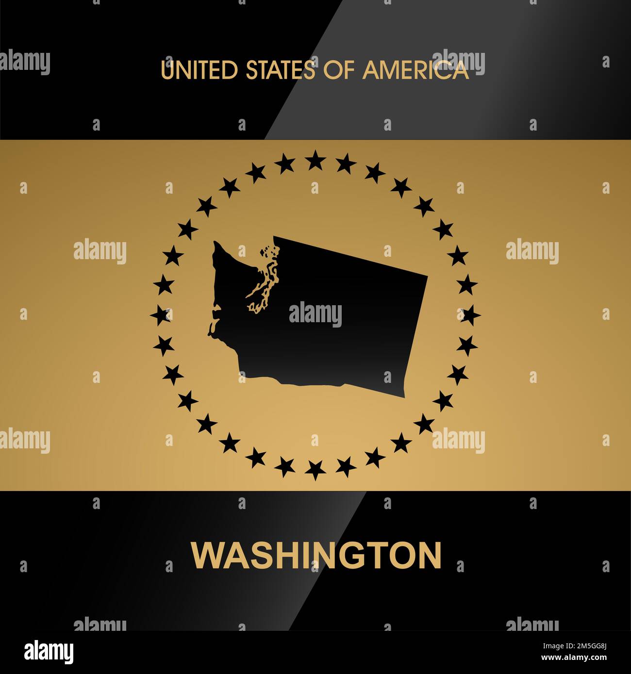 Washington map Stock Vector Images - Alamy