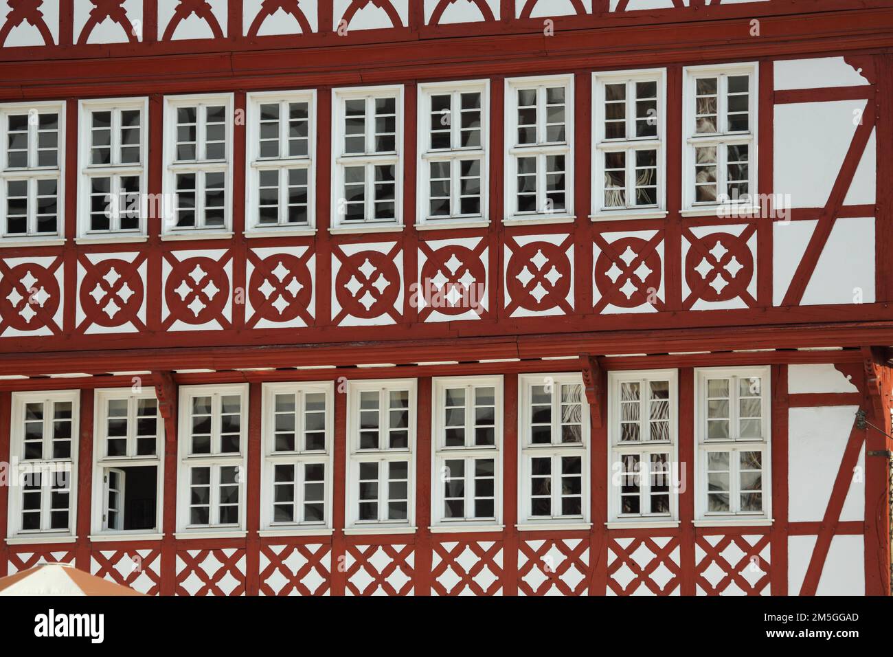Half-timbered with window row from restaurant Schwarzer Stern, row ...