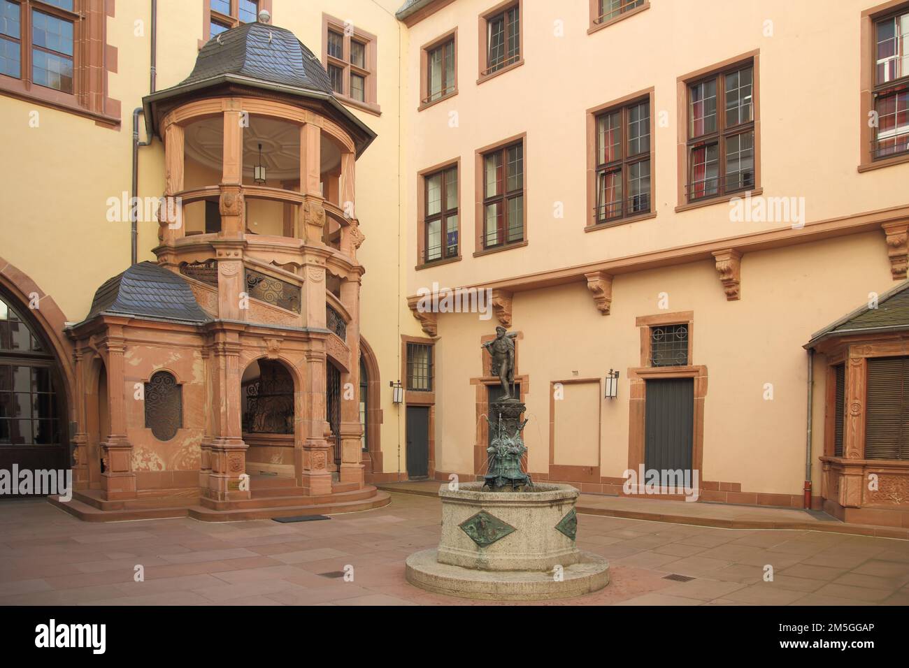 Roemerhoefchen with Hercules Fountain and stairway to the Kaisersaal ...