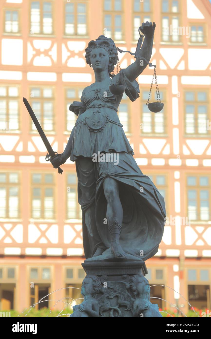Justice Fountain, Justitiabrunnen with Justitia built 1611 and half ...
