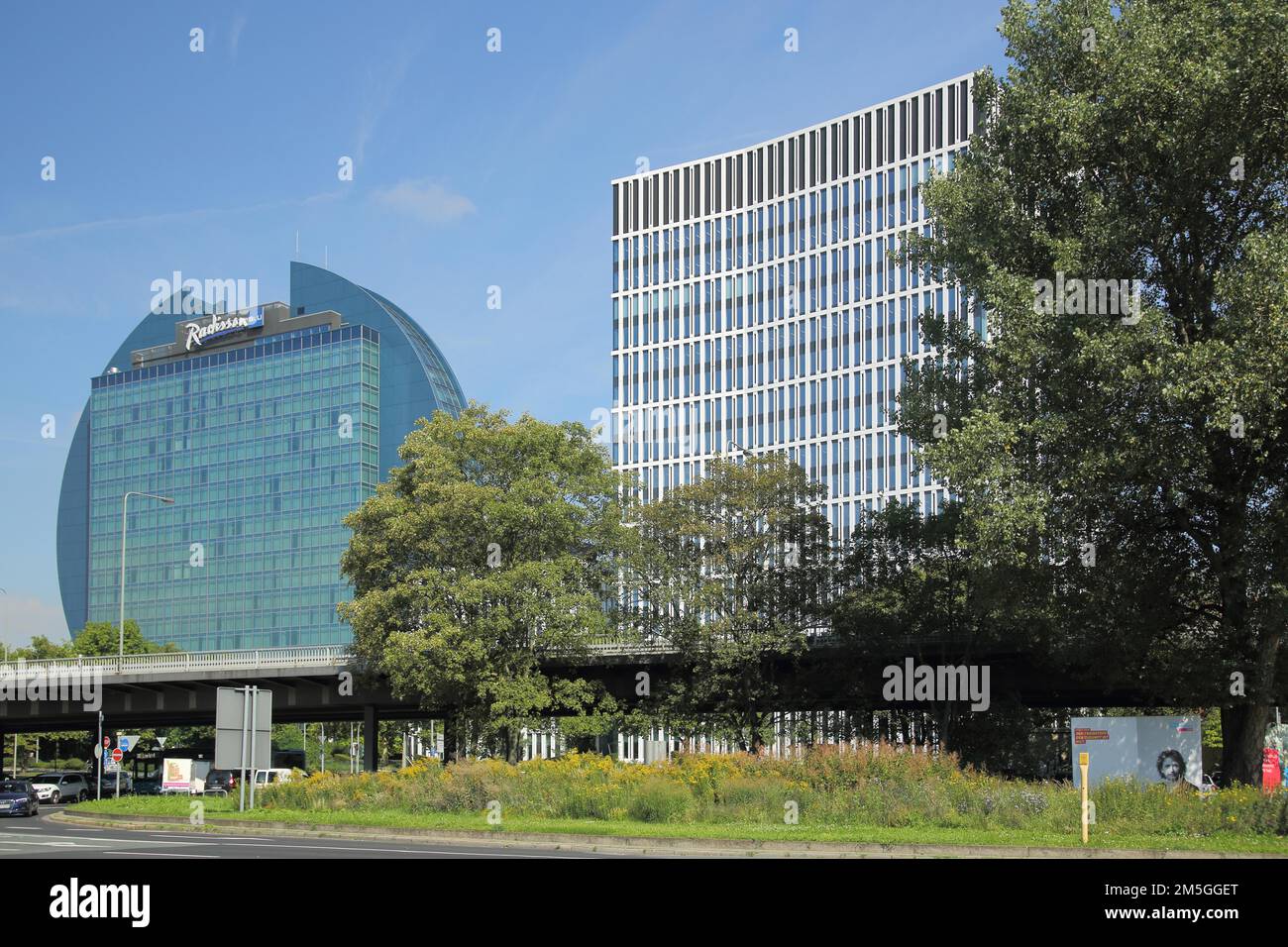 Hotel Radisson Blu 87m and St. Martin Tower or City West Tower ...