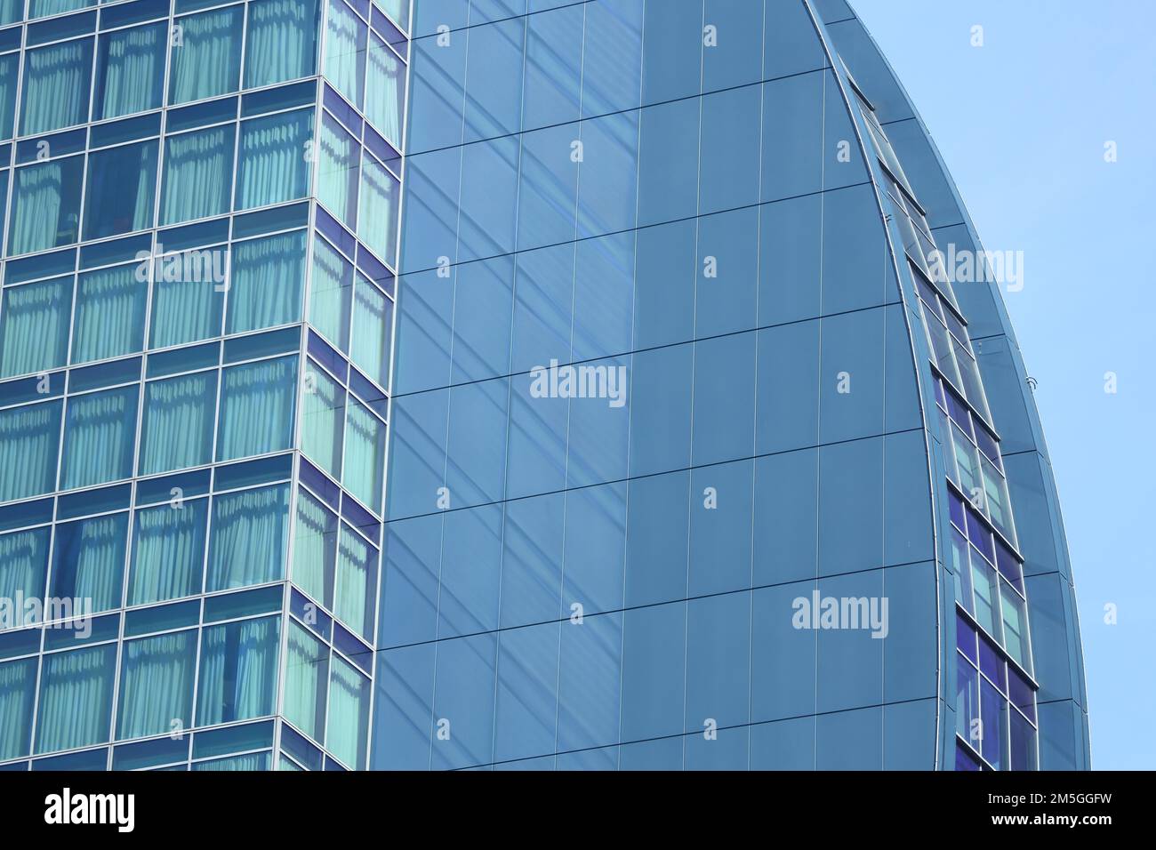 Detail of the house wall of the Hotel Radisson Blu, building, glass ...