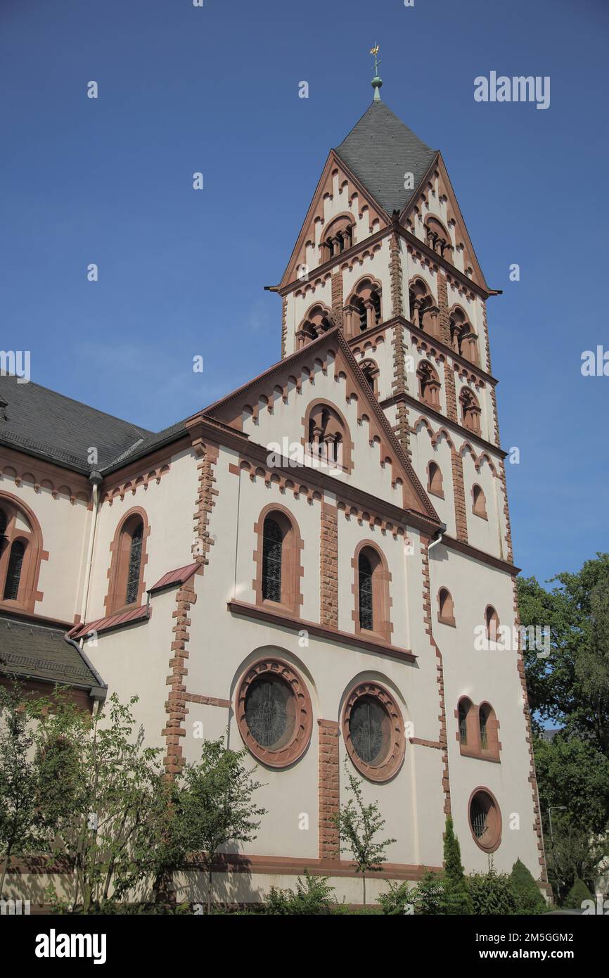 Neo-Romanesque St. Josef Church, Eschersheim, Main, Frankfurt, Hesse ...