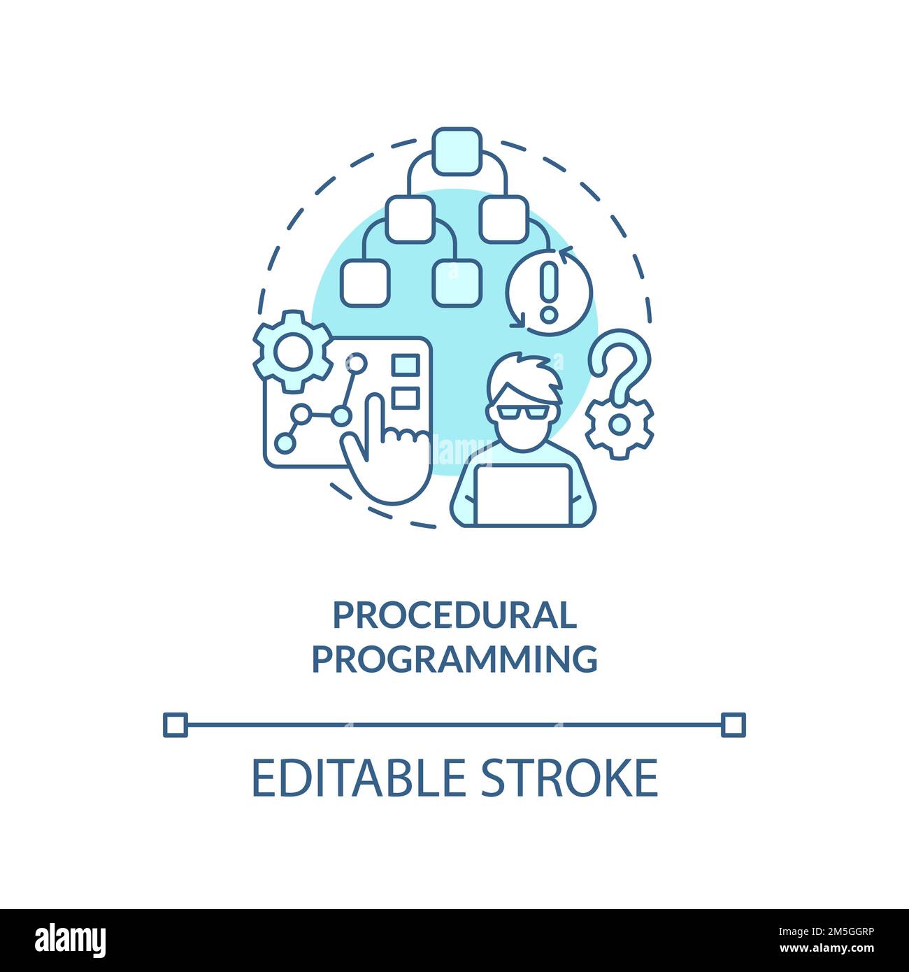 Procedural programming turquoise concept icon Stock Vector Image & Art ... Procedural programming turquoise concept icon Stock Vector Image & Art ...