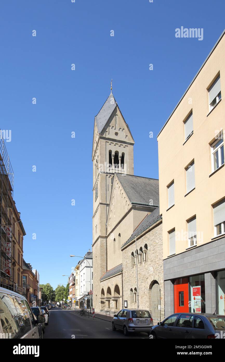 St. Josef Church built in 1908 in Art Nouveau style, Hoechst, Main ...