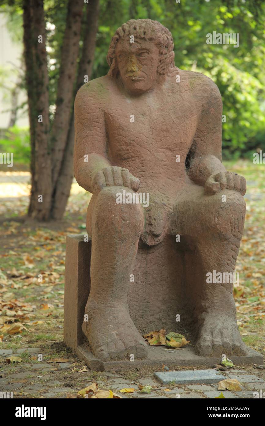 Sitting man sculpture sculpture center hi-res stock photography and ...