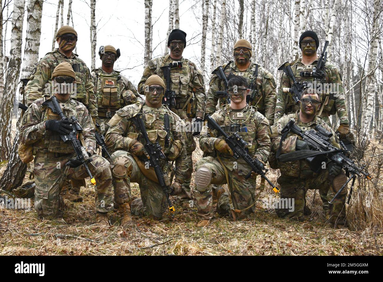 A U.S. Army paratrooper squad with Alpha Company, 1st Battalion, 503rd ...