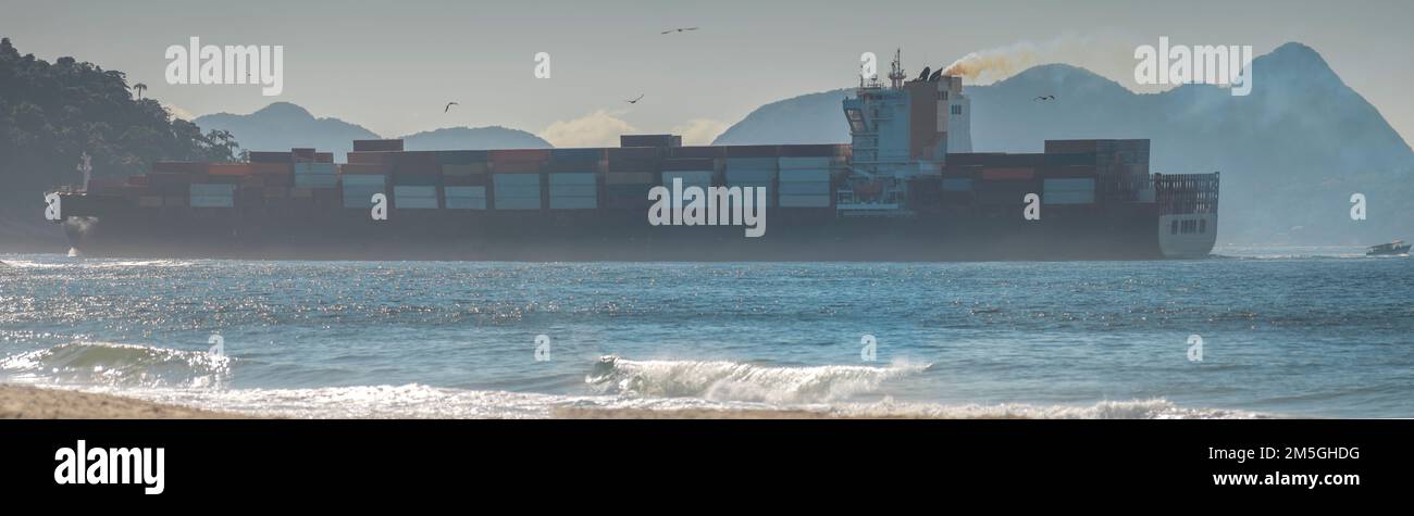shipping by ship across the seas. Goods delivery Stock Photo - Alamy