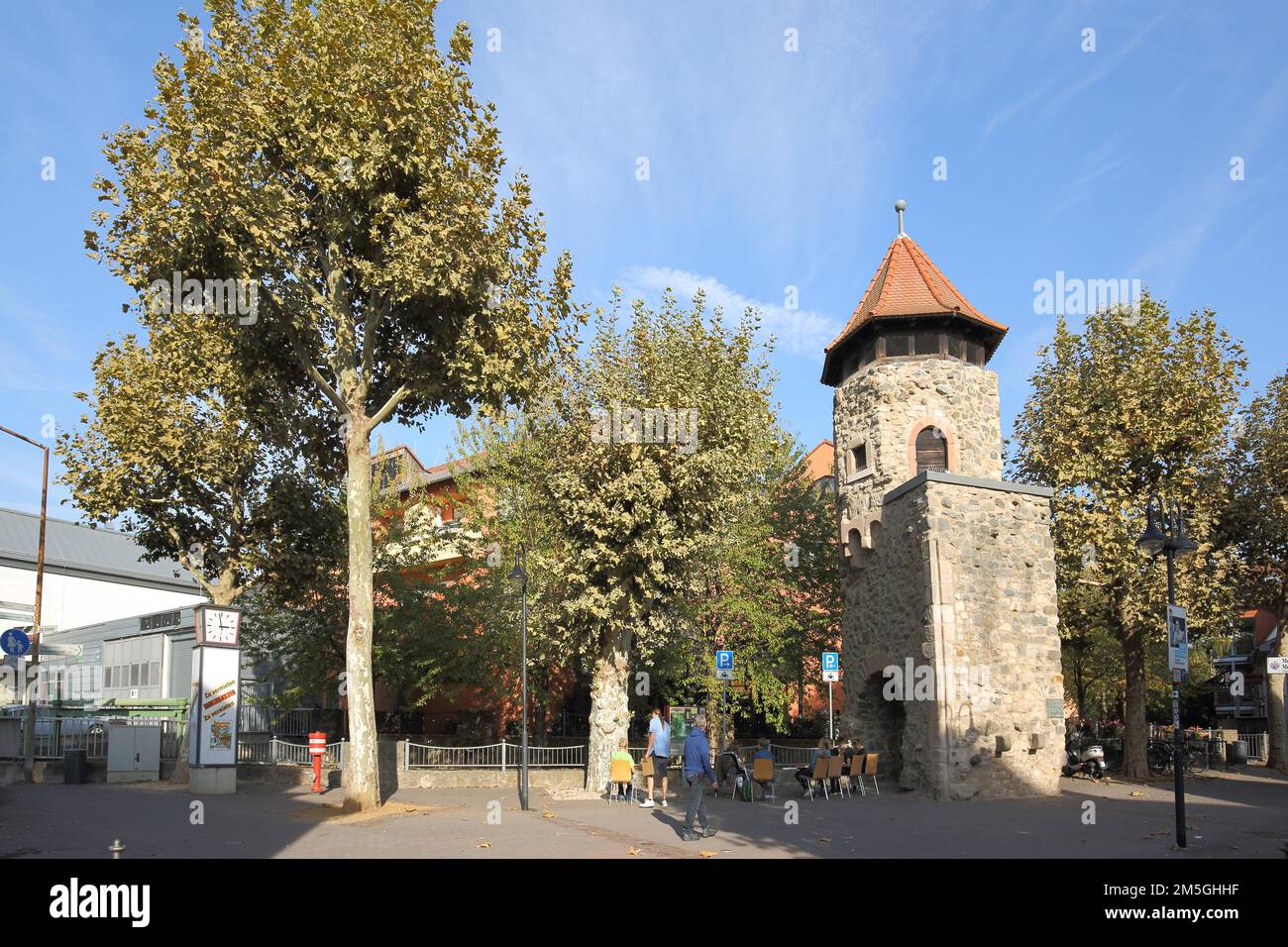 Historic Rinnentorturm, gate tower, tower in Bensheim, Bergstrasse ...