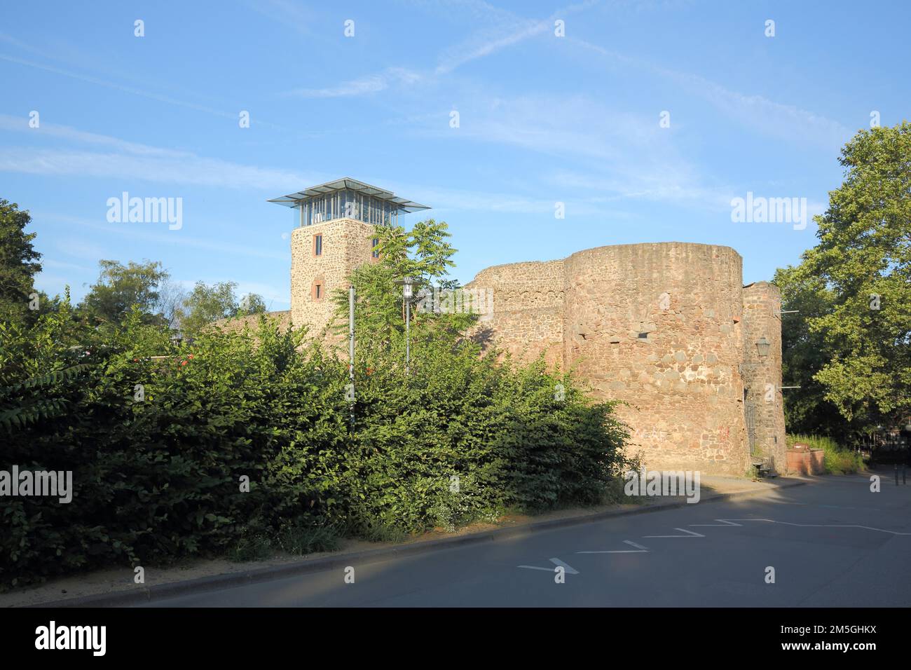 Historic Hinkel Tower and City Wall, Tower, Darmstadt, Bergstrasse ...
