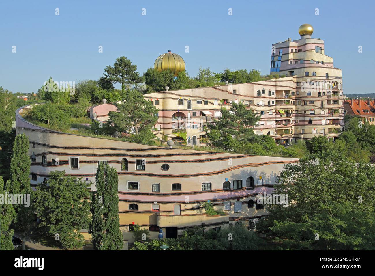 Hundertwasser House Waldspirale in Darmstadt, Bergstrasse, Hesse ...