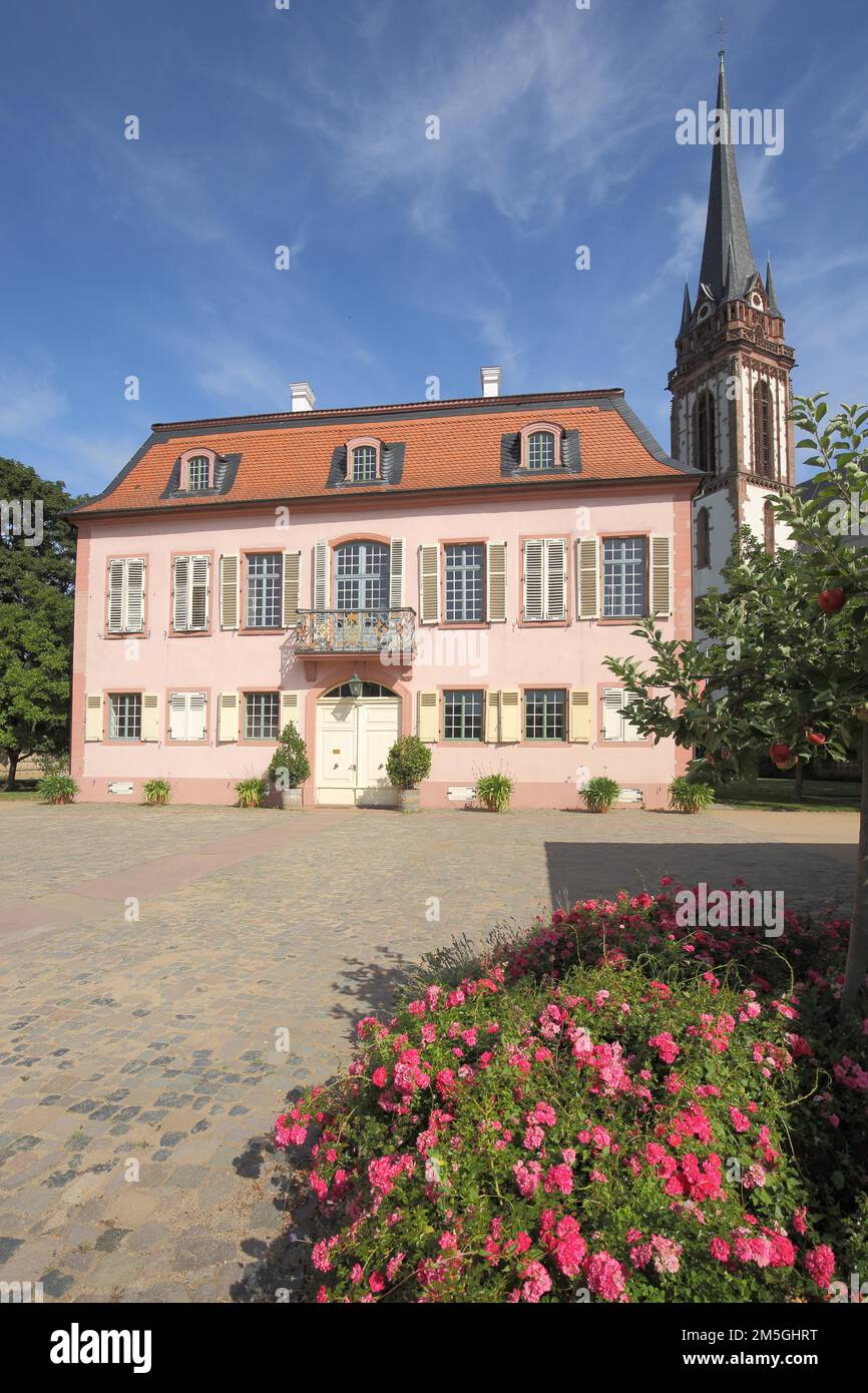 Prinz Georg Palais in Rococo style with the tower of the St. Elisabeth ...