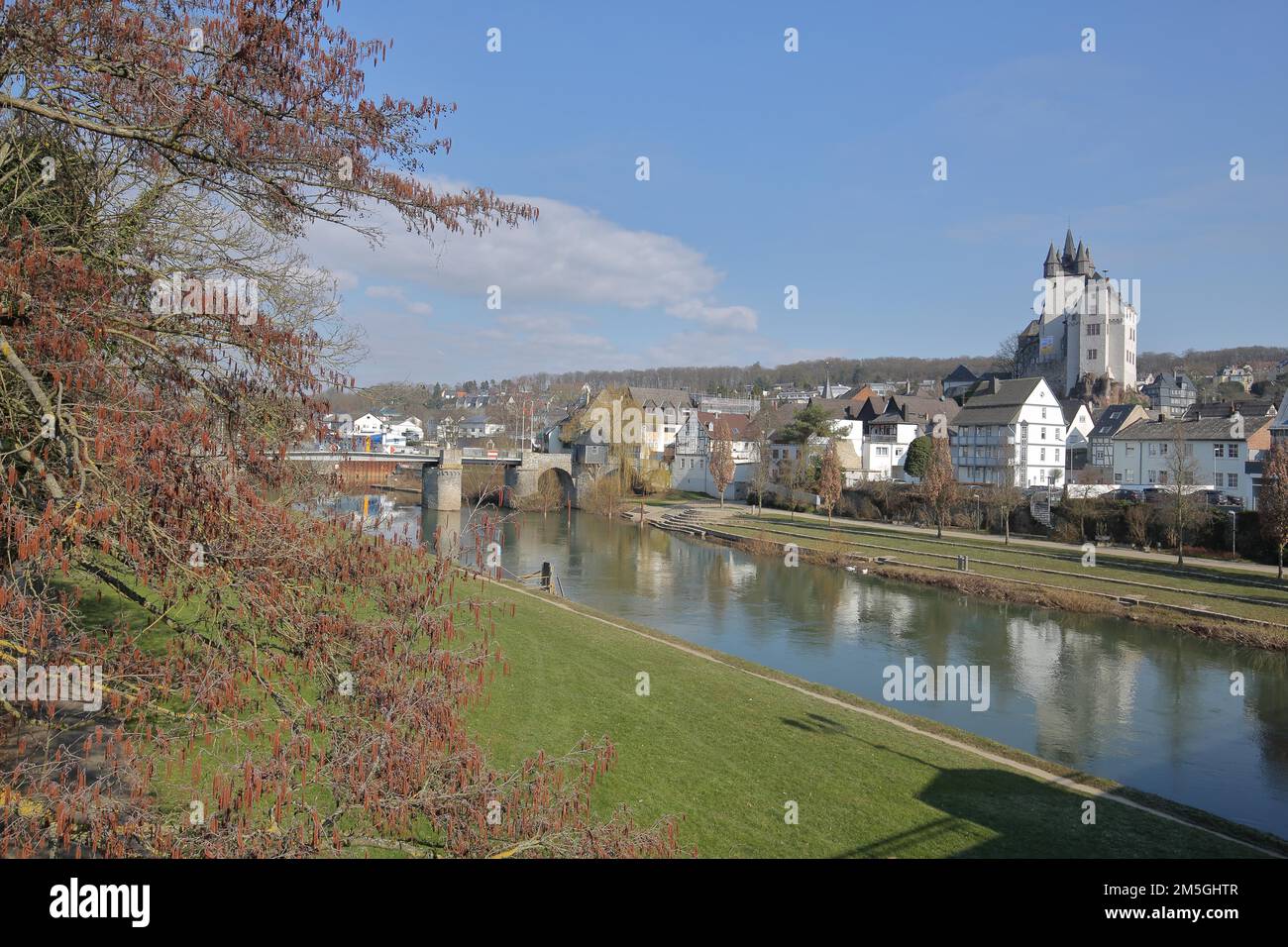 Diez on the Lahn with Count's Castle as landmark, Diez, Hesse, Germany ...