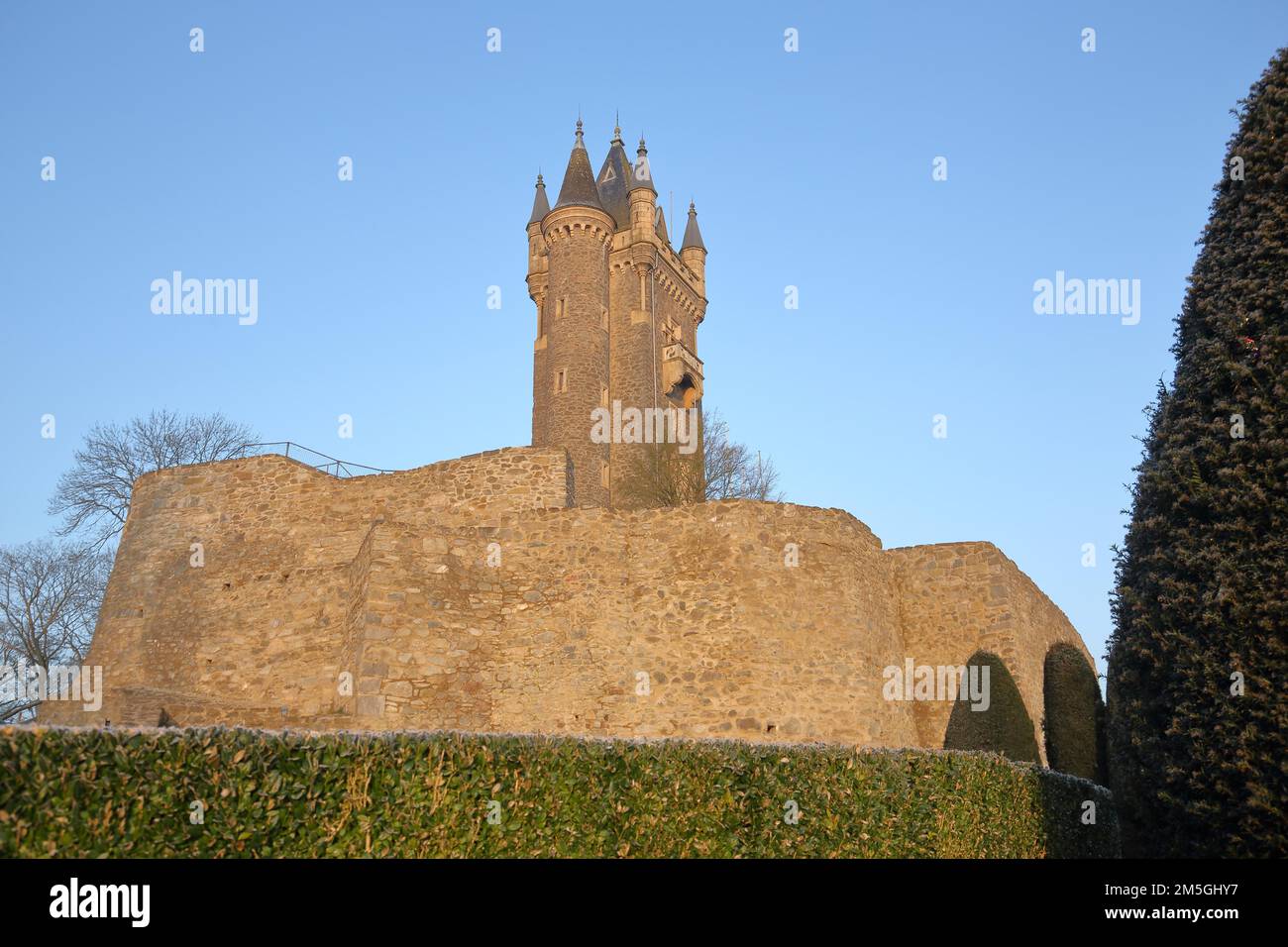 Landmark Wilhelmsturm built in 1895, Schlossberg, Dillenburg, Hesse ...
