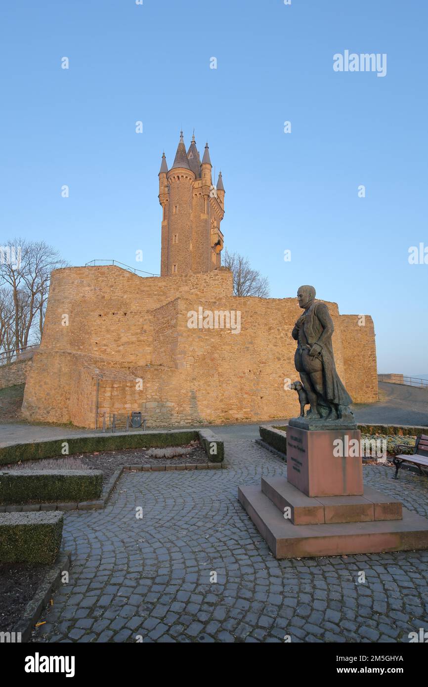 Landmark Wilhelmsturm built in 1895 and monument to Wilhelm I. 1533 ...