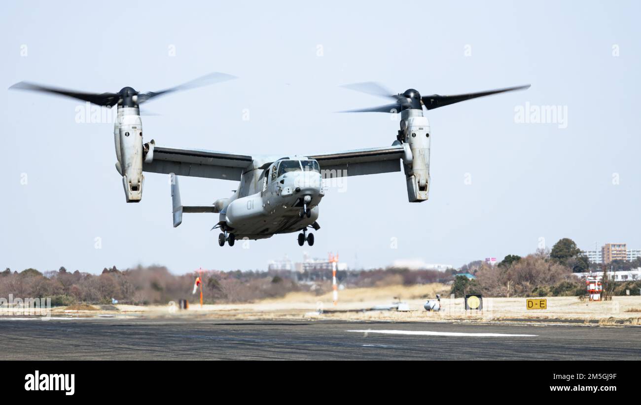 A U.S. Marine Corps MV-22B Osprey with Marine Medium Tiltrotor Squadron ...