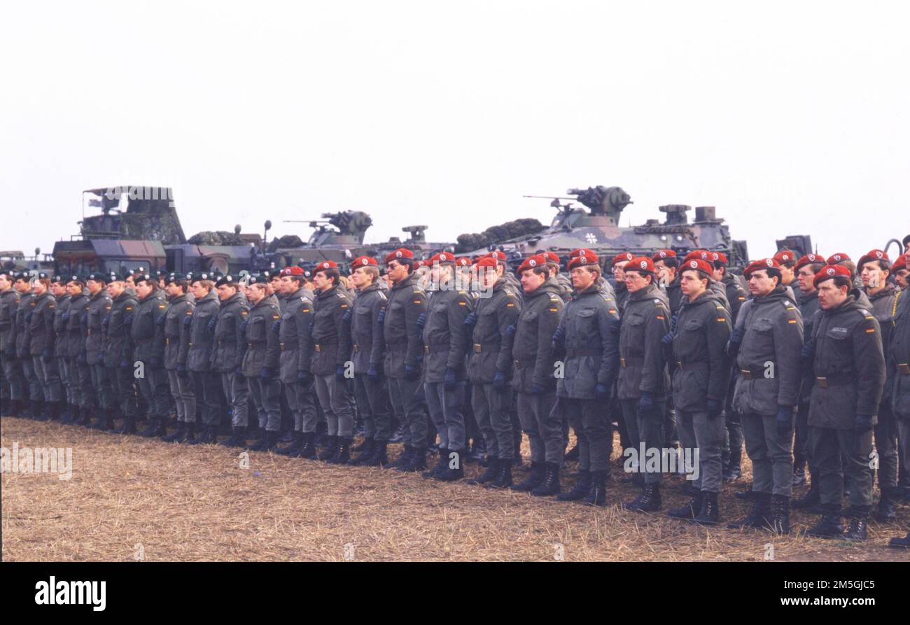 Bergen. Field parade of the Bundeswehr on the 30th anniversary of the ...