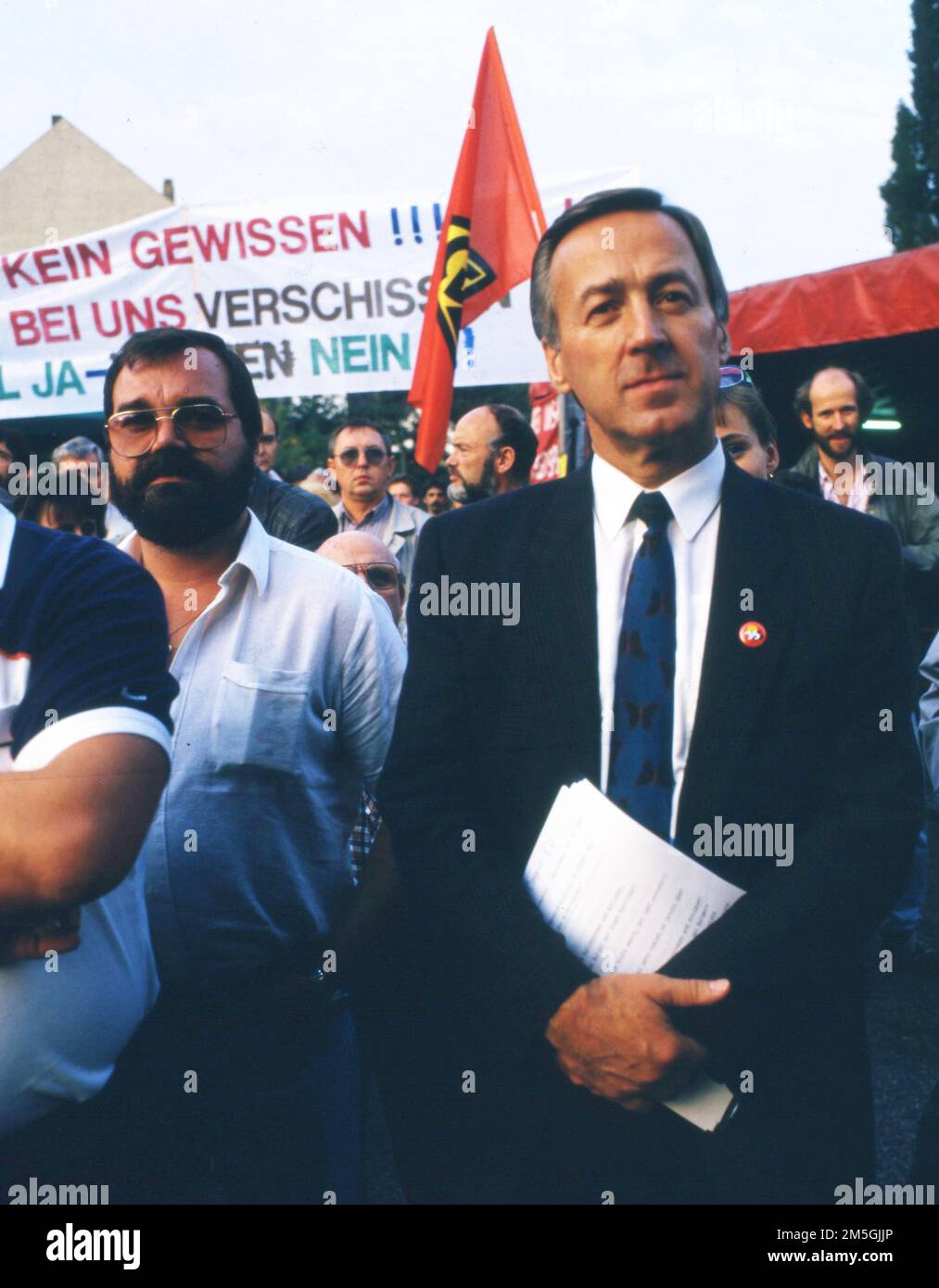 Hattingen. IG Metall rally with Franz Steinkuehler on 7. 3. 1987 Stock ...