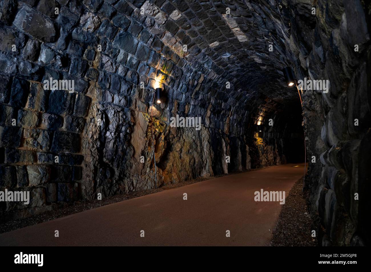 Historic tunnel of the Gardena Railway, Army Field Railway, Museum ...