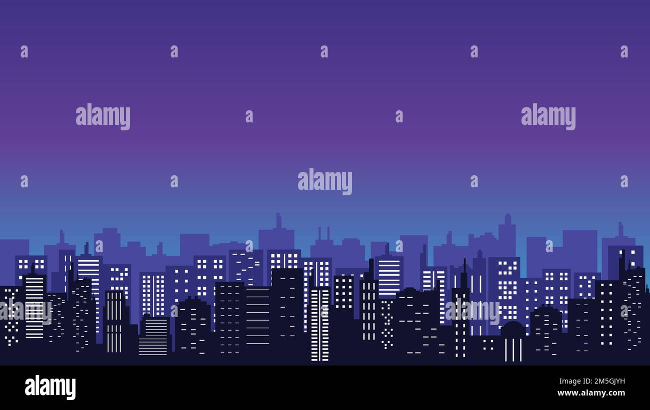 Illustration of urban background with many buildings and apartments ...