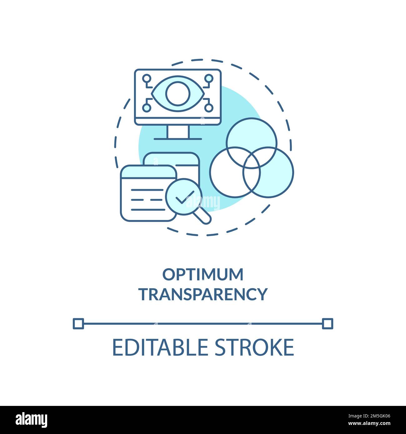 Optimum transparency turquoise concept icon Stock Vector Image & Art - Alamy