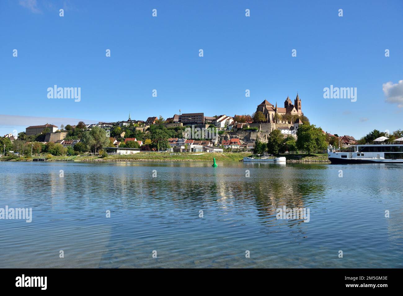 Breisach am Rhein, Stadt, Burgberg, Münster, Rhein, Schiffe, Baden ...