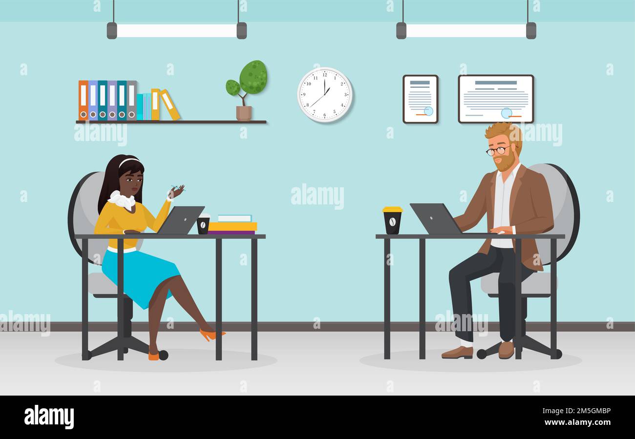 Employee employees worker workers job working Stock Vector Images - Alamy