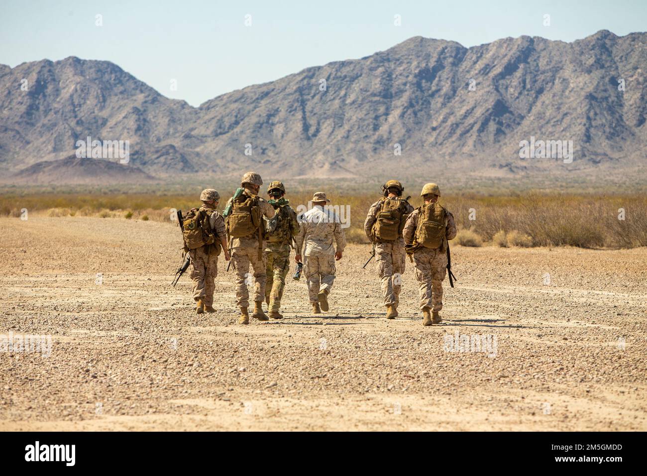 U.S. service members assigned to Marine Air Traffic Control Mobile Team ...