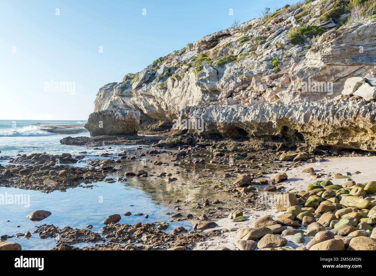Trail to the back entrance of the Waenhuiskrans Cave near Arniston in ...
