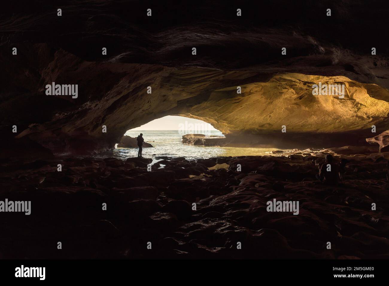 Inside the Waenhuiskrans Cave near Arniston in the Western Cape ...