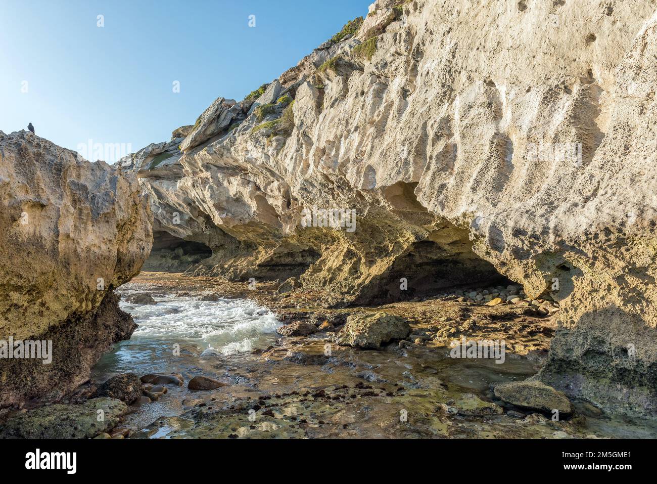 Trail to the back entrance of the Waenhuiskrans Cave near Arniston in ...