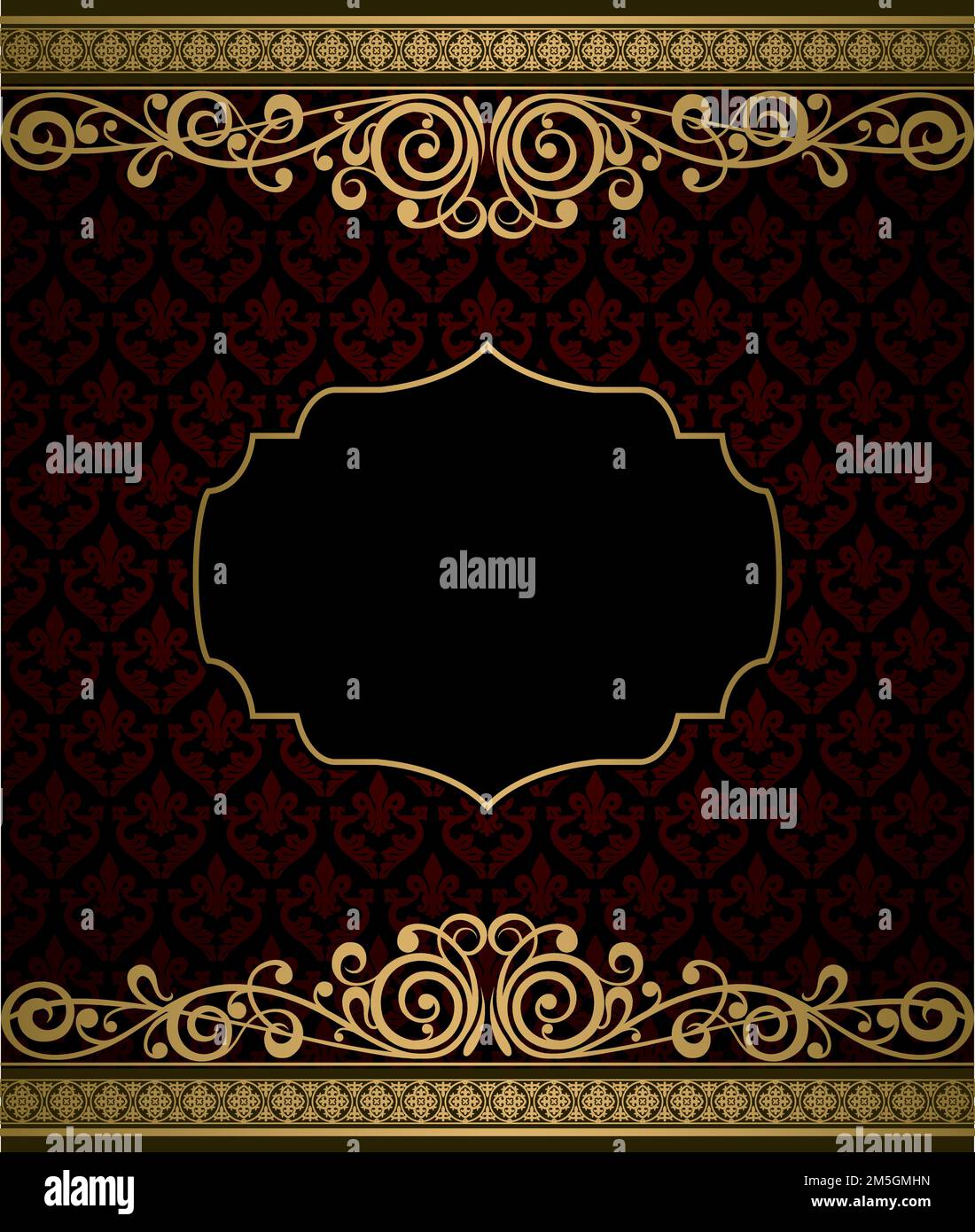 Grunge gold floral frame vector hi-res stock photography and images - Alamy