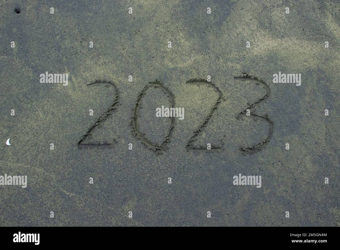2023 writing on the beach Stock Photo - Alamy