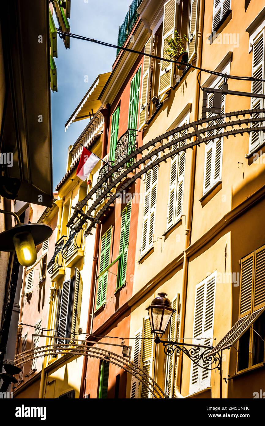 OLD TOWN STREET LE ROCHER MONACO Stock Photo - Alamy