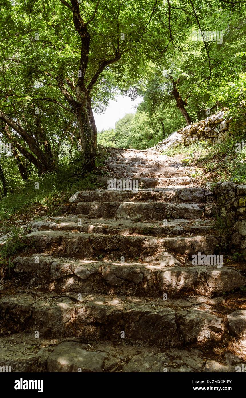 Stone Stairs Climbing to Ostrog Monastery, Montenegro Stock Photo - Alamy