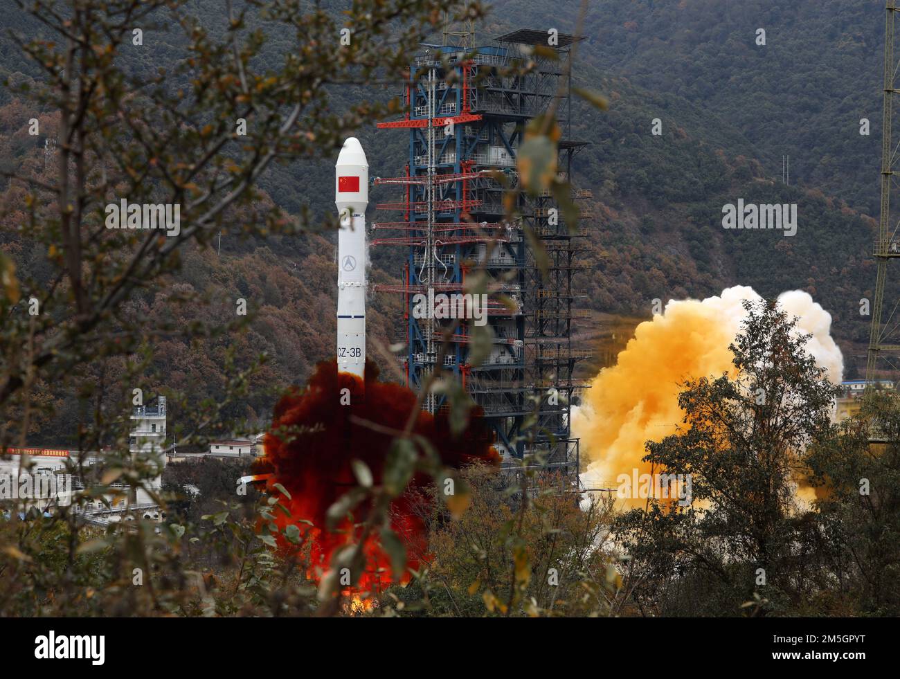 XICHANG, CHINA - DECEMBER 29, 2022 - A Long March-3B carrier rocket ...