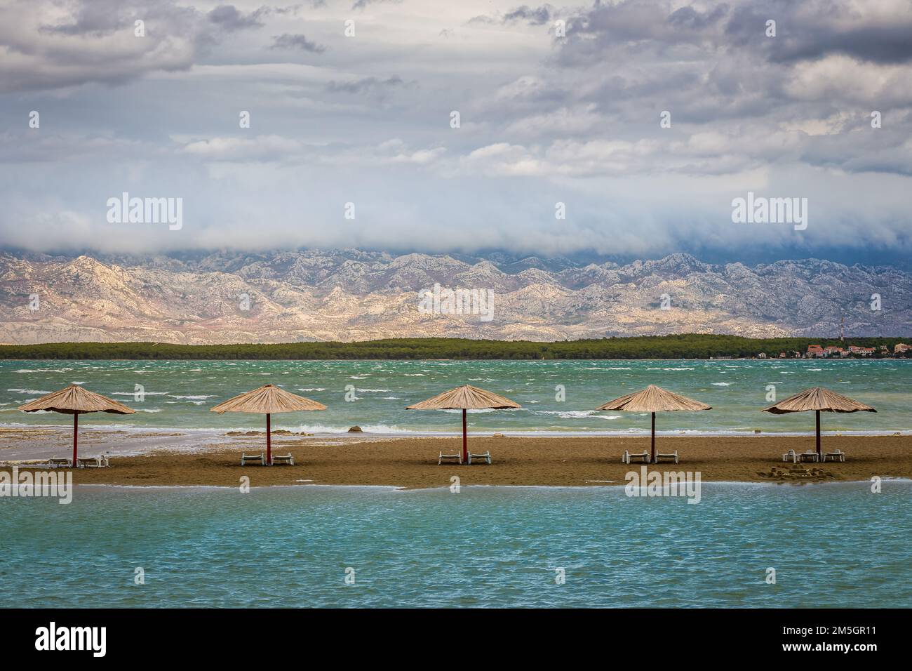 Nin, Croatia - Empty Queen's Beach by the little mediterranean town of ...